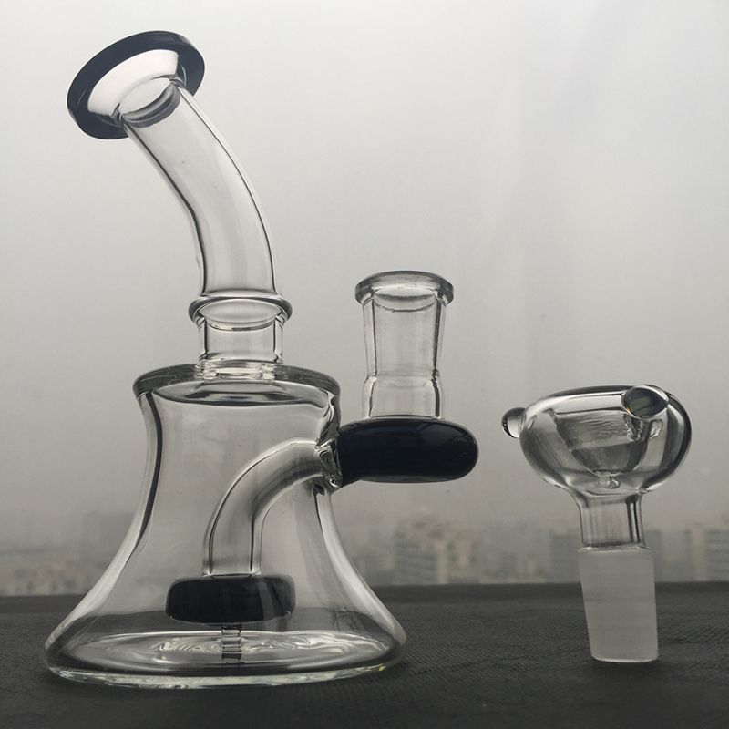 ful Mini Bongs Bent Neck Bongs Small Beaker Bongs With 14mm Joint Green ...