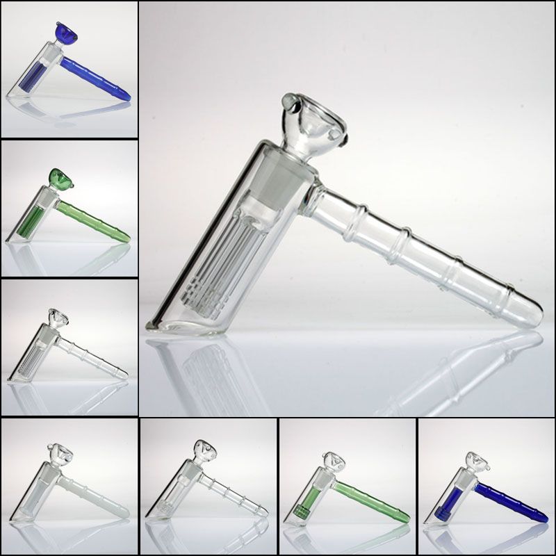 2021 New Glass Hammer 6 Arm Perc Glass Percolator Bubbler Water Pipe ...