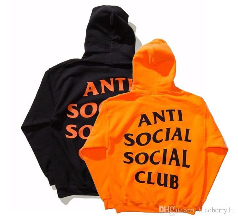2021 Fashion Men Clothing Tops Sweatshirts Black AntiSocial Social Club ...