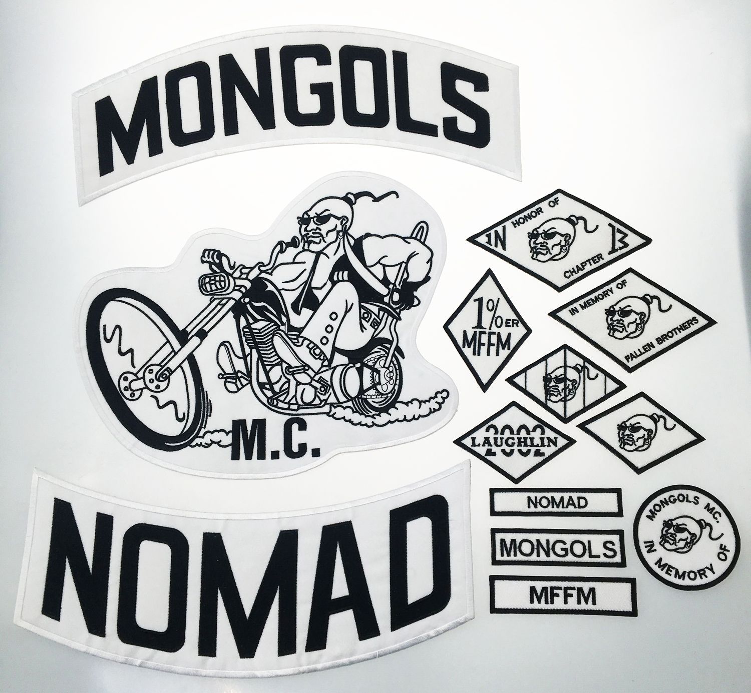2021 MONGOLS NOMAD MC Biker Vest Embroidery Patches 1% MFFM IN Memory ...