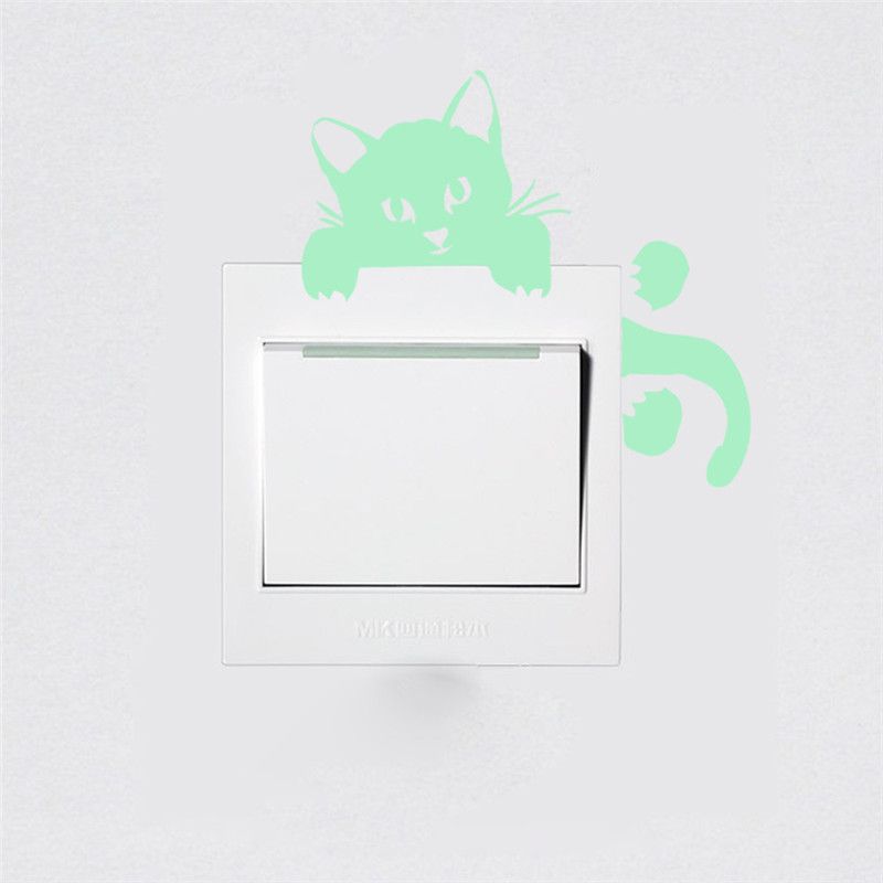 Luminous Wall Switch Sticker Glow In The Dark Vinyl Stickers Home Decor ...
