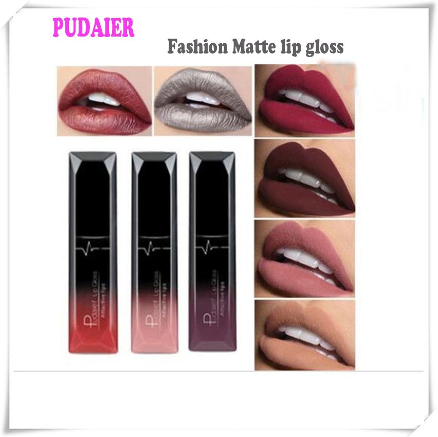PUDAIER Matte Lipsticks Lip Gloss LIPS Makeup Waterproof Beautiful ...