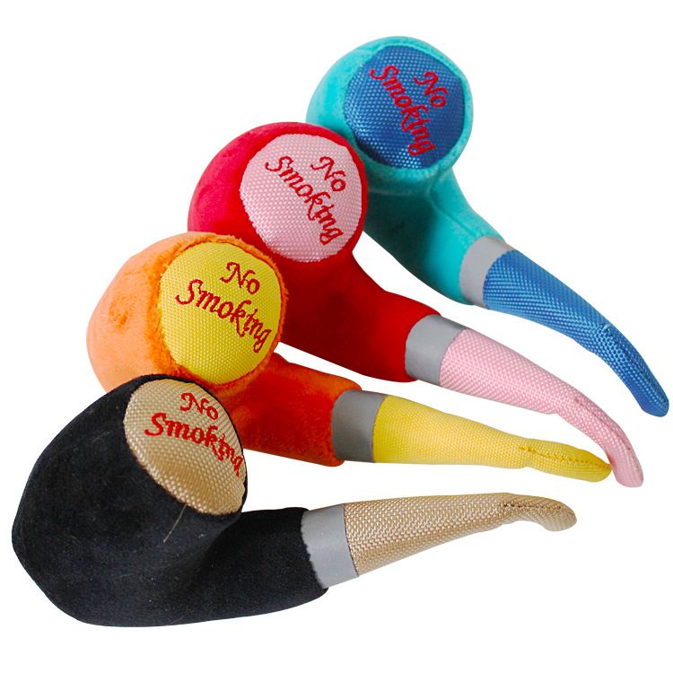 2021 New Plush Pet Toy Plush Tobacco Pipe Cool Puppy Dog Toys Colorful ...
