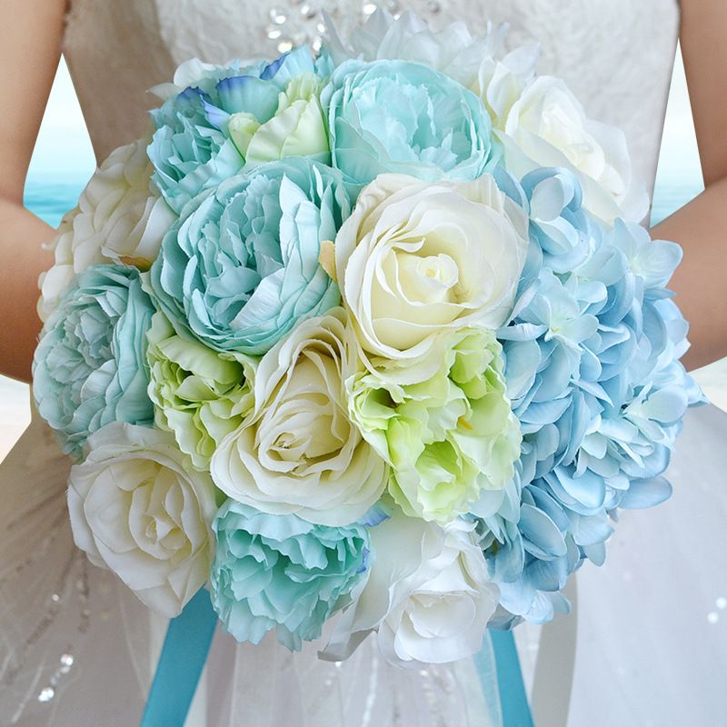 Artificial Wedding Bouquets 2017 Summer Style Silk Flowers Bridal Bouquet Flowers For Wedding 