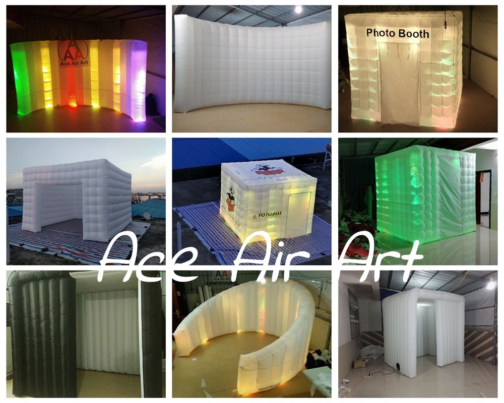 New Style Excellent Square LED Inflatable Exhibition Partition Wall For ...