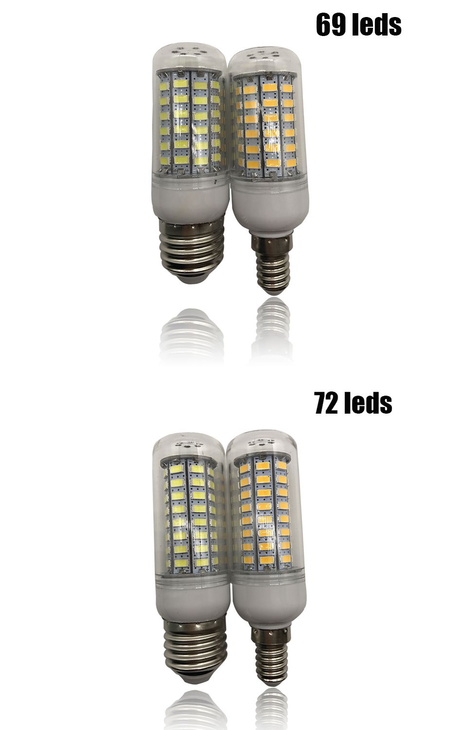 SMD 5730 E27 E14 G9 GU10 LED Lamp 7W 12W 15W 18W 220V 110V 360 Angle 5730 Ultra Bright LED Corn ...