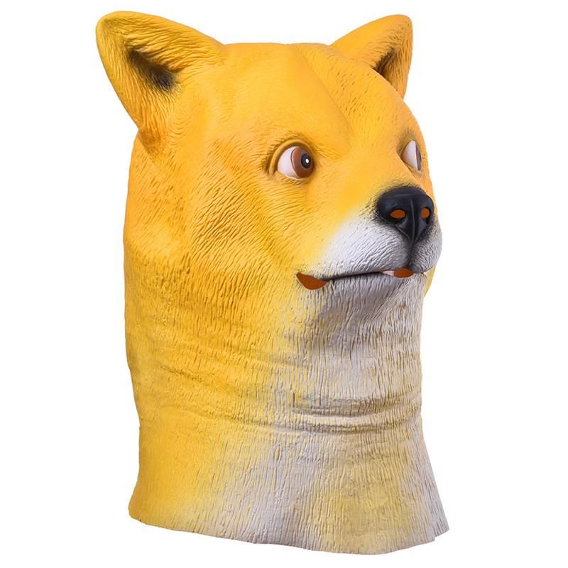 Cheap Funny Doge Dog Mask Cartoon Latex Halloween Party Mask Full Head ...