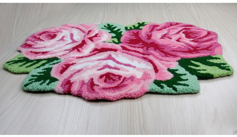 RoseSoft Bath Mat Machine Washable Rug For Door/Floor, 3D Rose Shaped ...