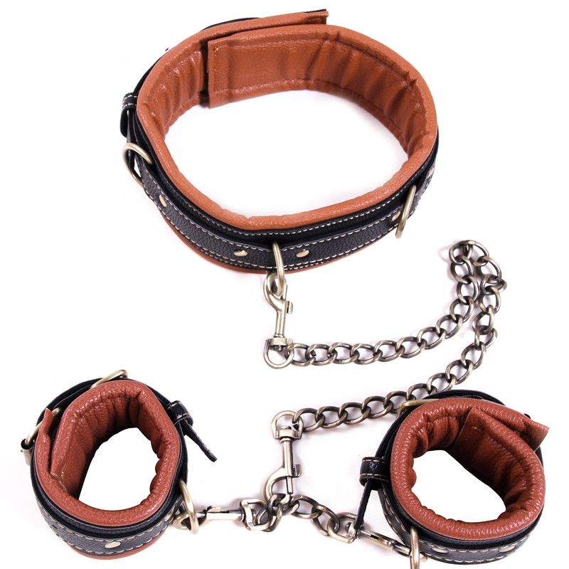 New Arrival Binding Bdsm Collar With Hand Cuffs Sex Toys For Women
