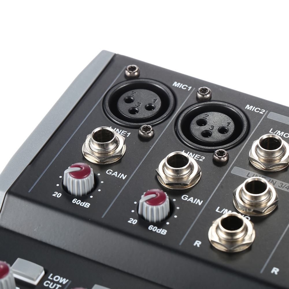 8 Channels 3 Band EQ Audio Music Mixer Mixing Console With USB XLR LINE ...