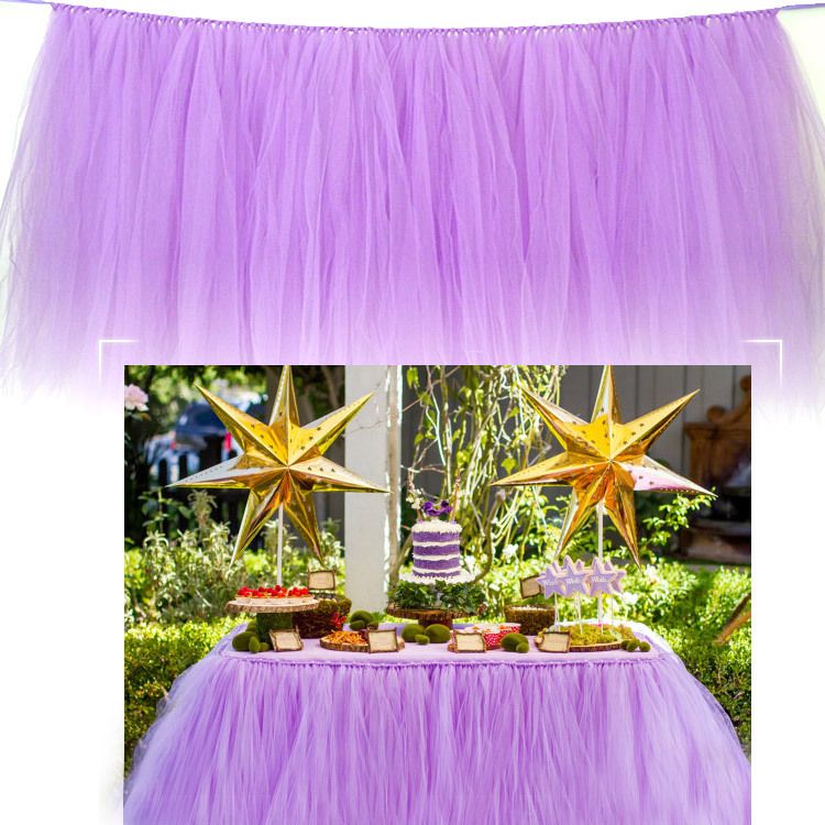 Wedding Birthday Party Table Tulle Tutu Skirt 2017 Custom Made 91.5 ...