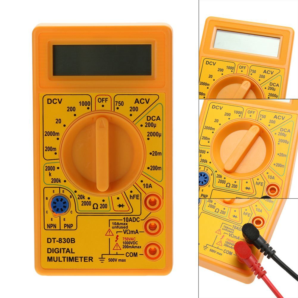2021 Yellow LCD Digital Multimeter DT 830B Electric Voltmeter Ammeter ... 2021 Yellow LCD Digital Multimeter DT 830B Electric Voltmeter Ammeter ...