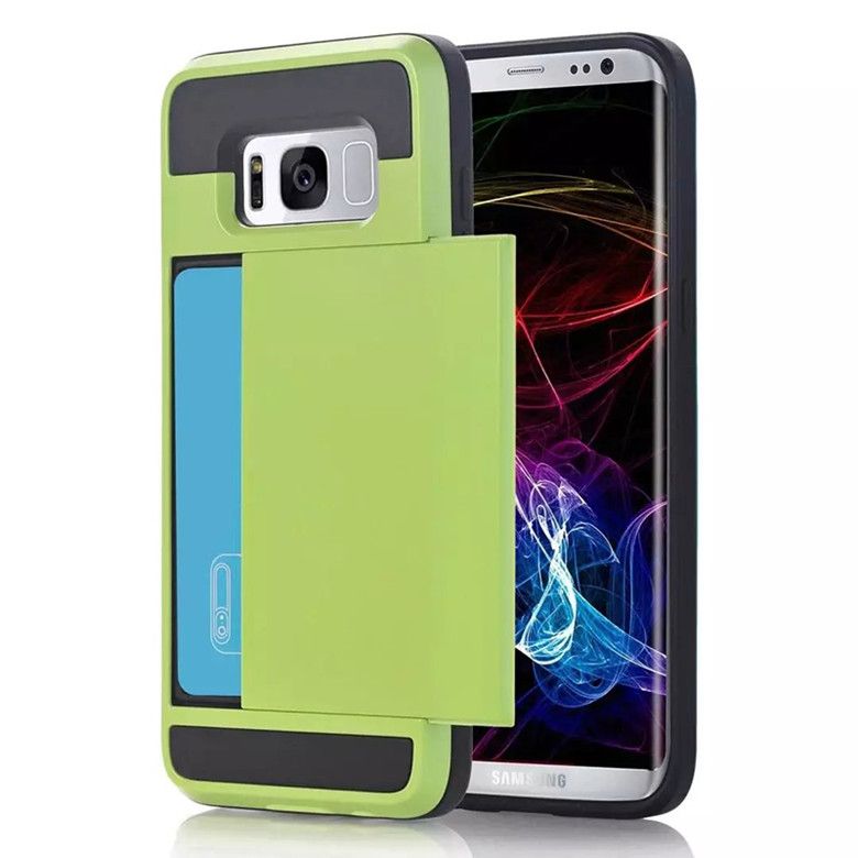 Dual Layer Armor Phone Case With Slide Card Case For Iphone 6 7 8plus X ...