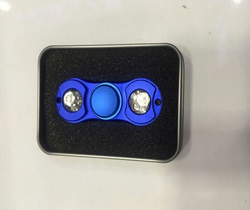 LED Light Hand Spinner Metal Fidget Spinners Finger Fingertip Gyro Tri ...