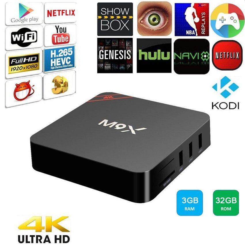 M9X 3GB 32GB Amlogic S905 S905X Tv Box Android 6.0 OTT Bluetooth 3D 4K ...