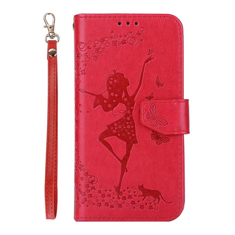 For Iphone X 8 PU Wallet Case Cover 2 In 1 Little Girl Case Pouch With ...