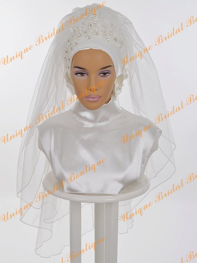 Saudi Arabia Bridal Veils 2019 With Hand Flowers And Cut Edge Real ...