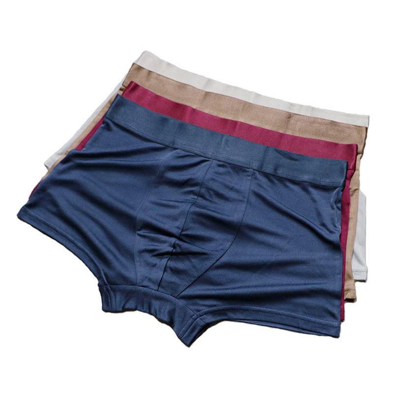 2021 Luxury Men Male Mulberry Silk Underwear Underpant Boxer Low Waist ...