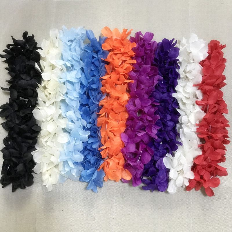 2020 Multi Color Hawaiian Hula Leis Festive Party Garland Necklace ...