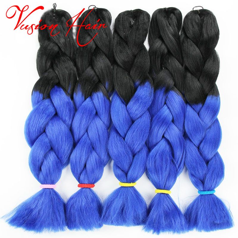 Hot Sale Ombre Synthetic Braiding Hair Crochet Braids Senegalest Twist ...