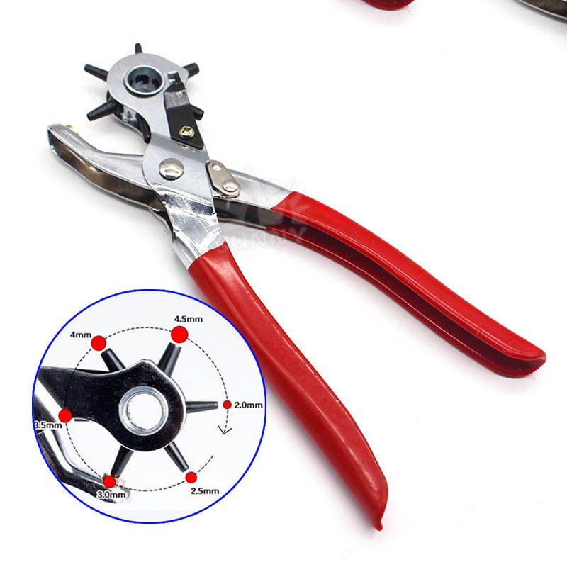 Leathercrafts Revolving Leather Hole Punch Eyelet Plier Puncher Leather ...