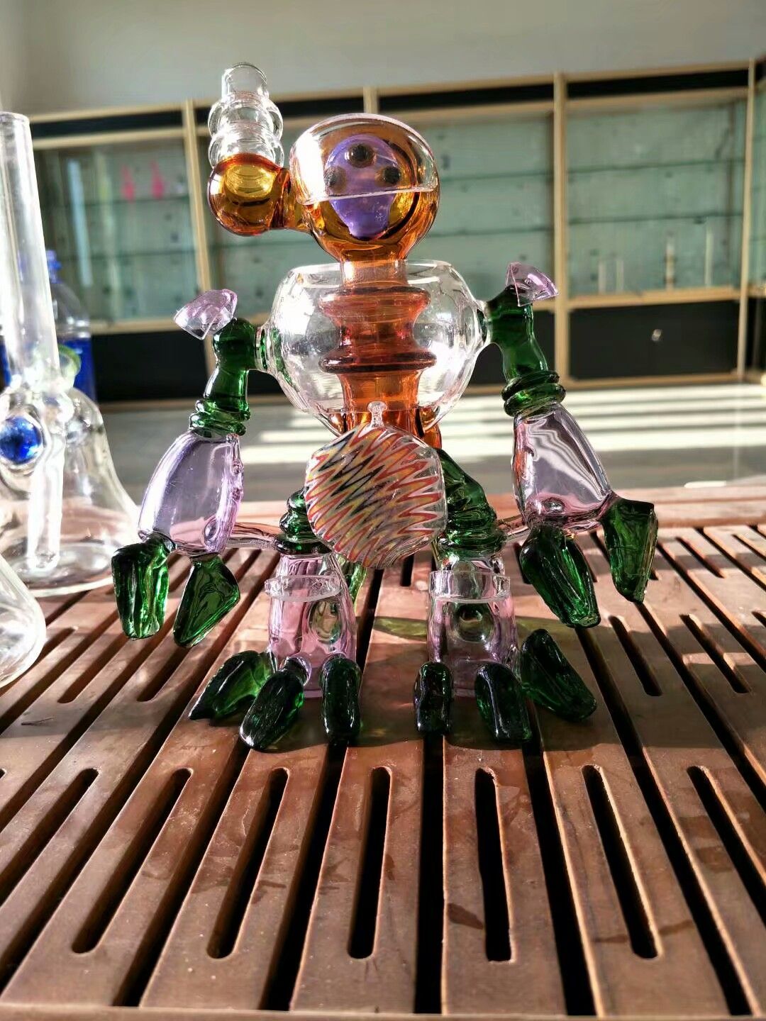Amazing Robot Glass Bongs Colored Cool Bongs Water Pipes Liquid ...