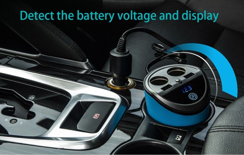 12 24V 3.1A Output USB Car Charger With Voltage Current Display Quick ...