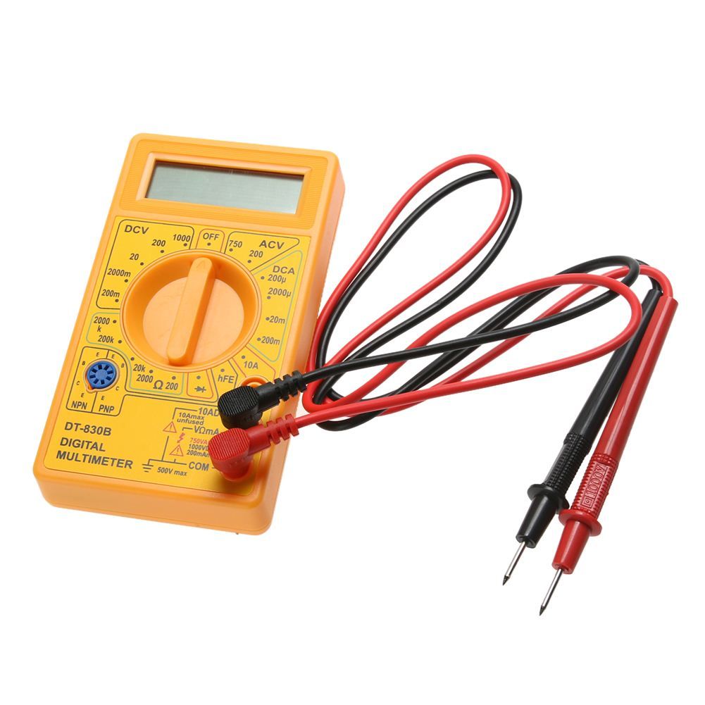 2021 Yellow LCD Digital Multimeter DT 830B Electric Voltmeter Ammeter ...