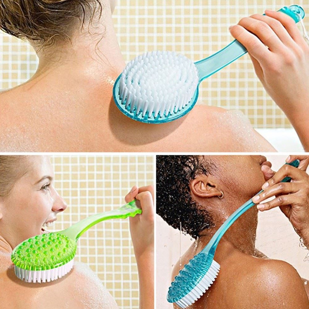 2020 Long Handled Body Bath Shower Back Brush Scrubber Massager Skin