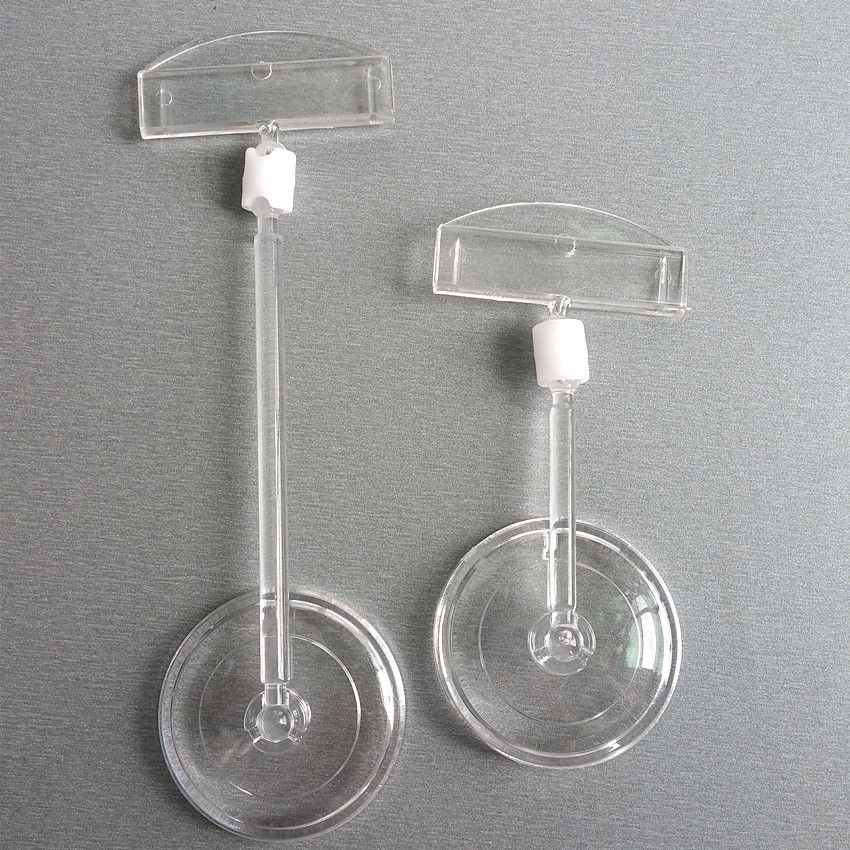 2020 Plastic Sign Price Tag Card Holder Round Base Dia.48mm Display POP ...