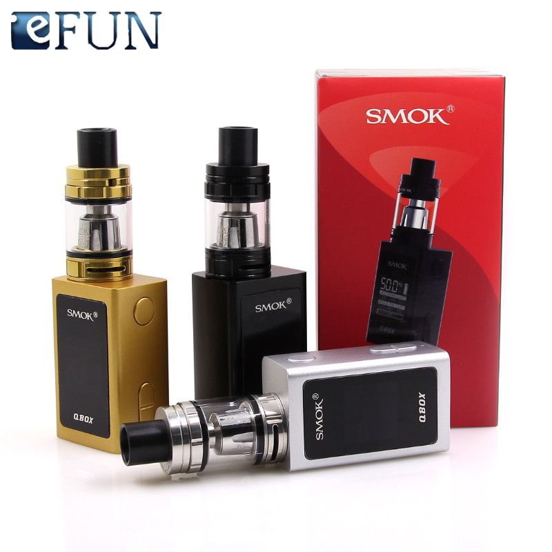 100% Original SMOK Q Box Kit 1600mAh E Cigarette Starter Kit With 50W ...