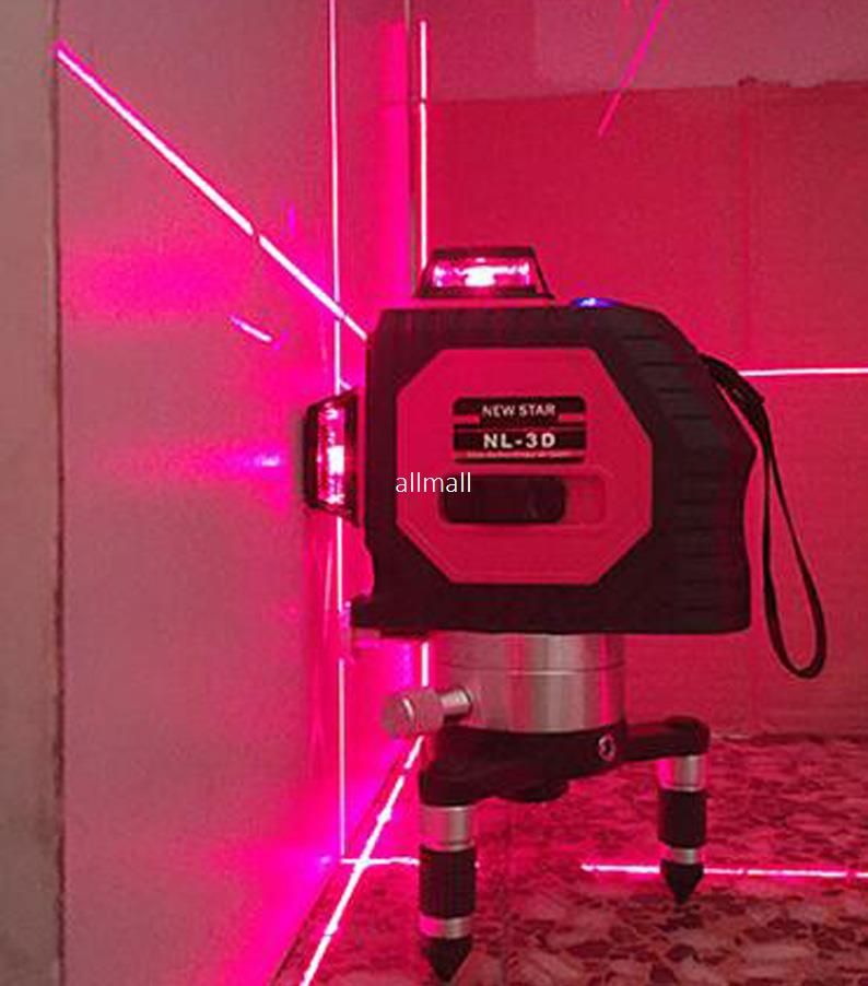 2021 3D Laser Level Red Beam Self Leveling 12 Line Laser Level 360 ...