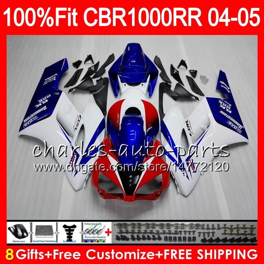 Injection Body For HONDA White Blue CBR 1000RR 04 05 Bodywork CBR 1000 ...