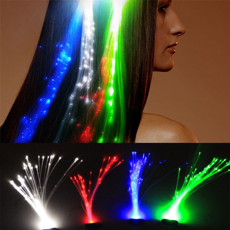 2020 Fashional LED Hair Extension Colorful Flash LED Braid Novelty ...