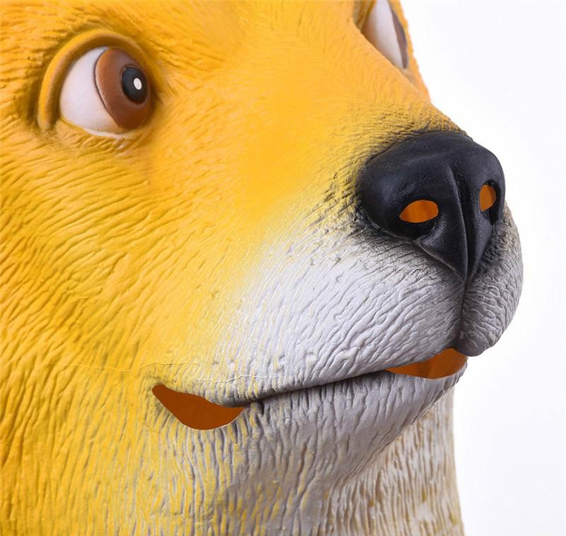 Cheap Funny Doge Dog Mask Cartoon Latex Halloween Party Mask Full Head ...