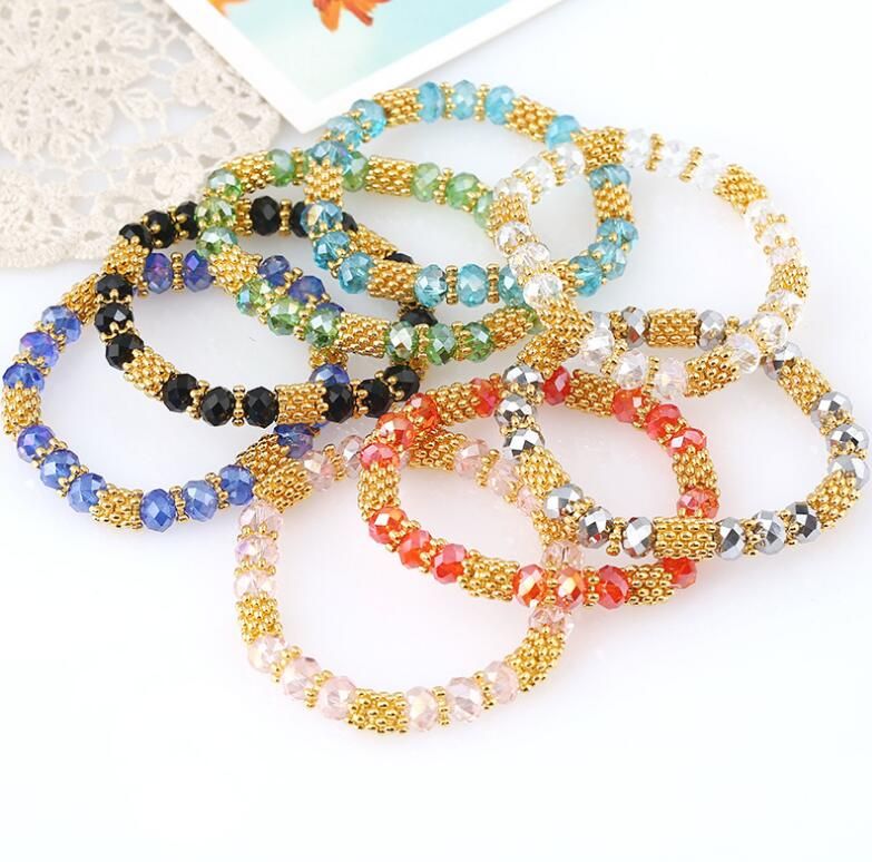 Fashion Crystal Beaded Small Beaded Bracelets Elegant Hand String For ...