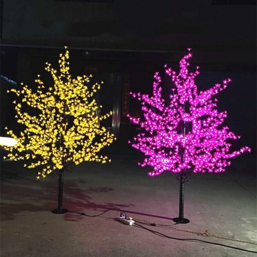 LED Artificial Cherry Blossom Tree Light Christmas Light LED Bulbs 2m/6 ...