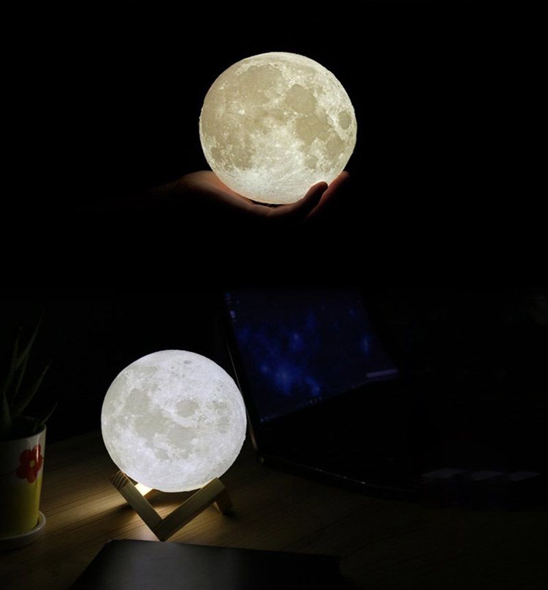 Discount 3D LED Night Magical Moon LED Light Moonlight Desk Lamp USB ...