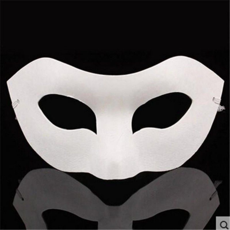 Halloween Wholesale White Unpainted Face Mask Plain Blank Version Paper ...