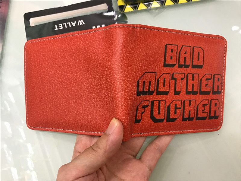 Pulp Fiction Real Leather Embroidered Brown Bad Mother F Ker Wallet