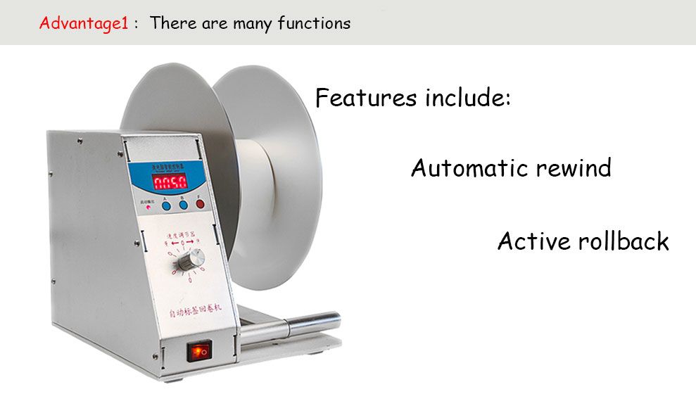 2020 Hot Sale Label Rewinder Support Manual Rewind And Auto Rewind Can ...