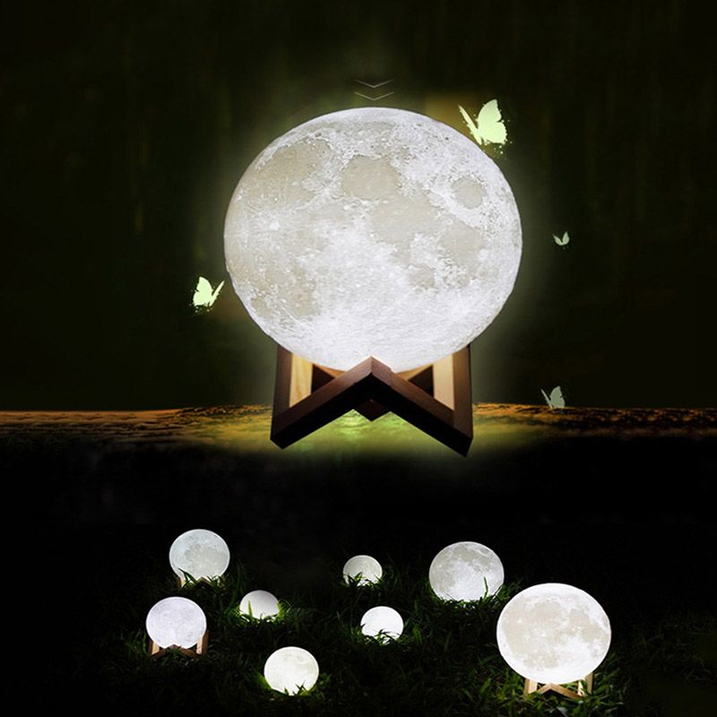 Discount 3D LED Night Magical Moon LED Light Moonlight Desk Lamp USB ...