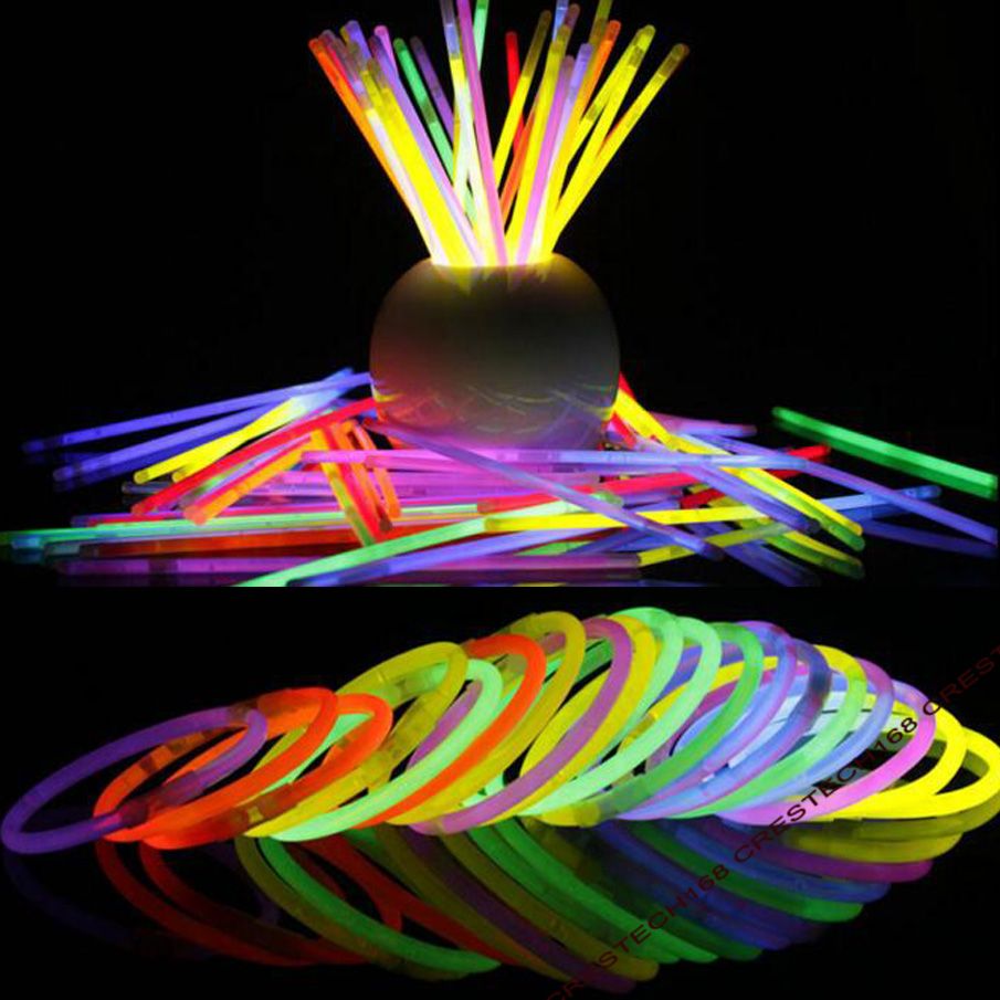 2020 Glow Stick Multi Color Bracelet Necklaces Neon Party Light Stick ...