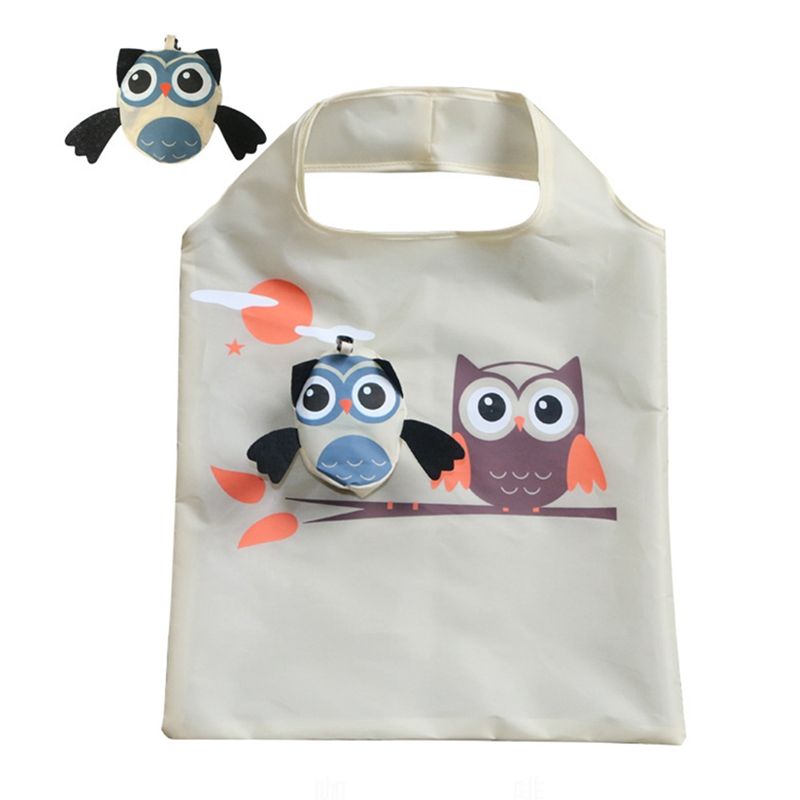 2021 Cute Animal Owl Shape Folding Bag Eco Friendly Ladies Gift ...