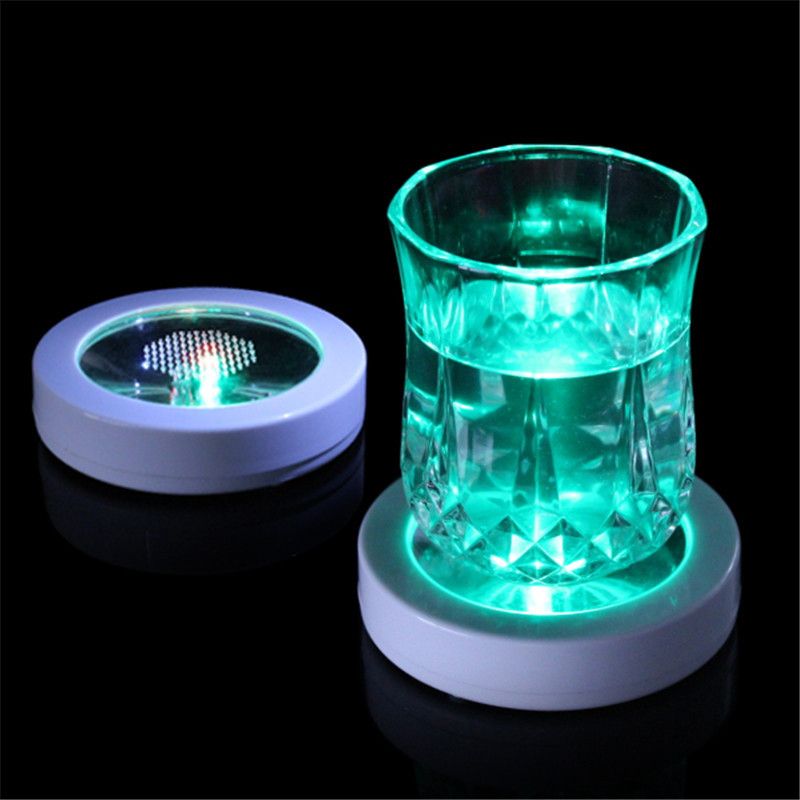 Color Changing LED Coasters Lights USB Rechargeable 5V Drink Glass ...