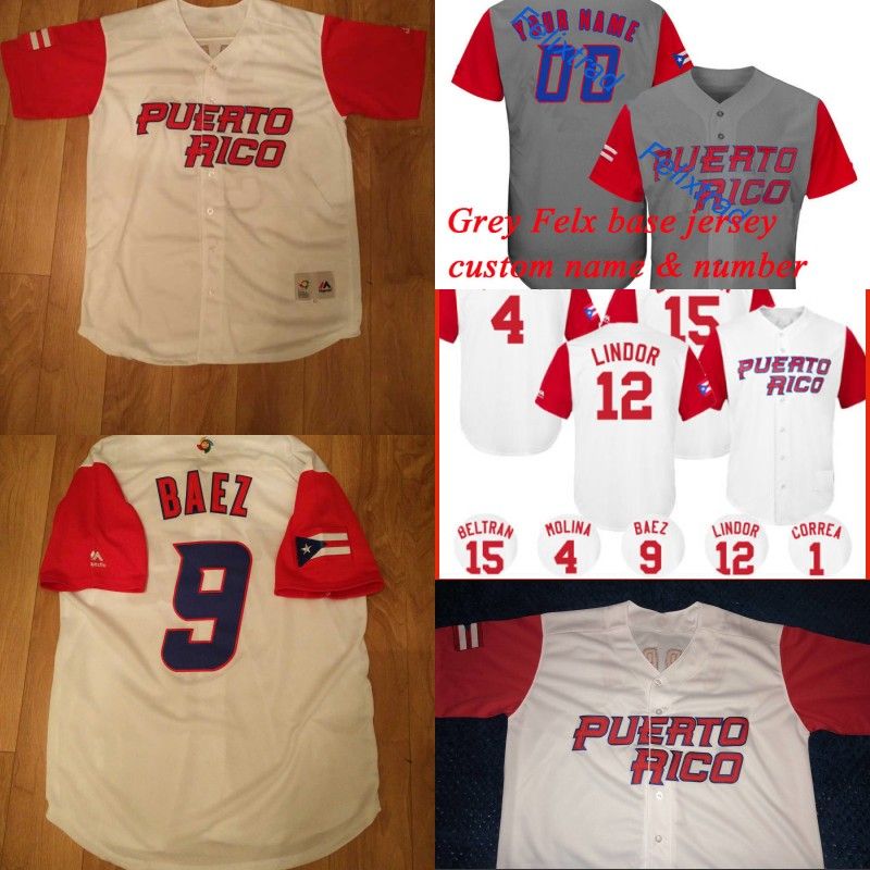 2021 Puerto Rico 2017 World Baseball Classic WBC Jersey Carlos Correa ...