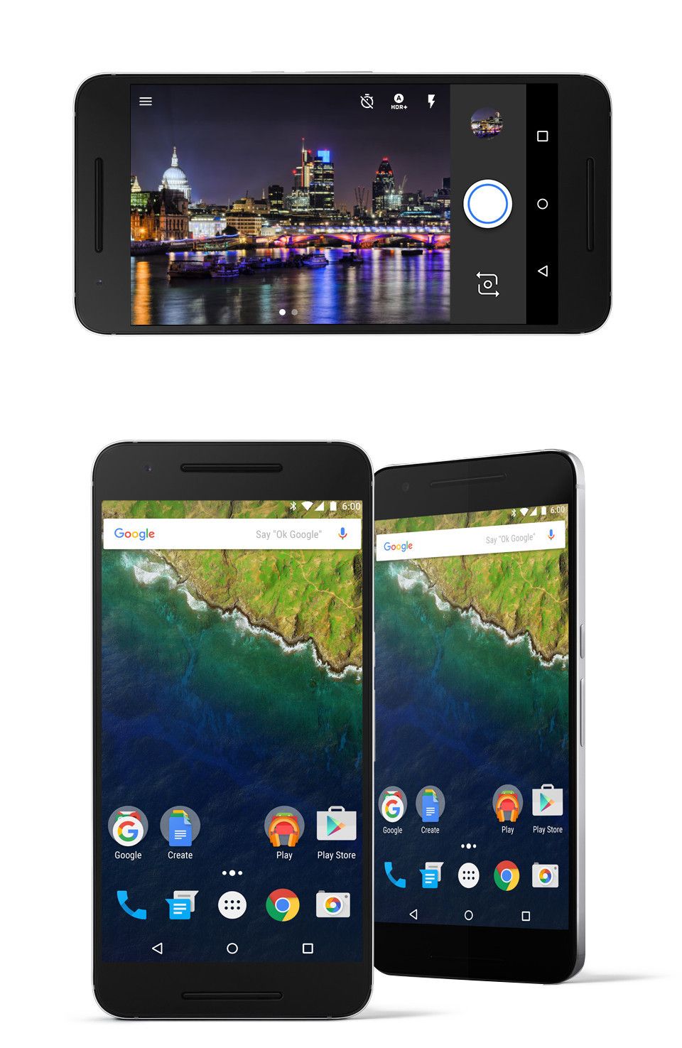 2020 Original Huawei Nexus 6P 4G LTE Cell Phone 3GB RAM 32GB 64GB ROM ...