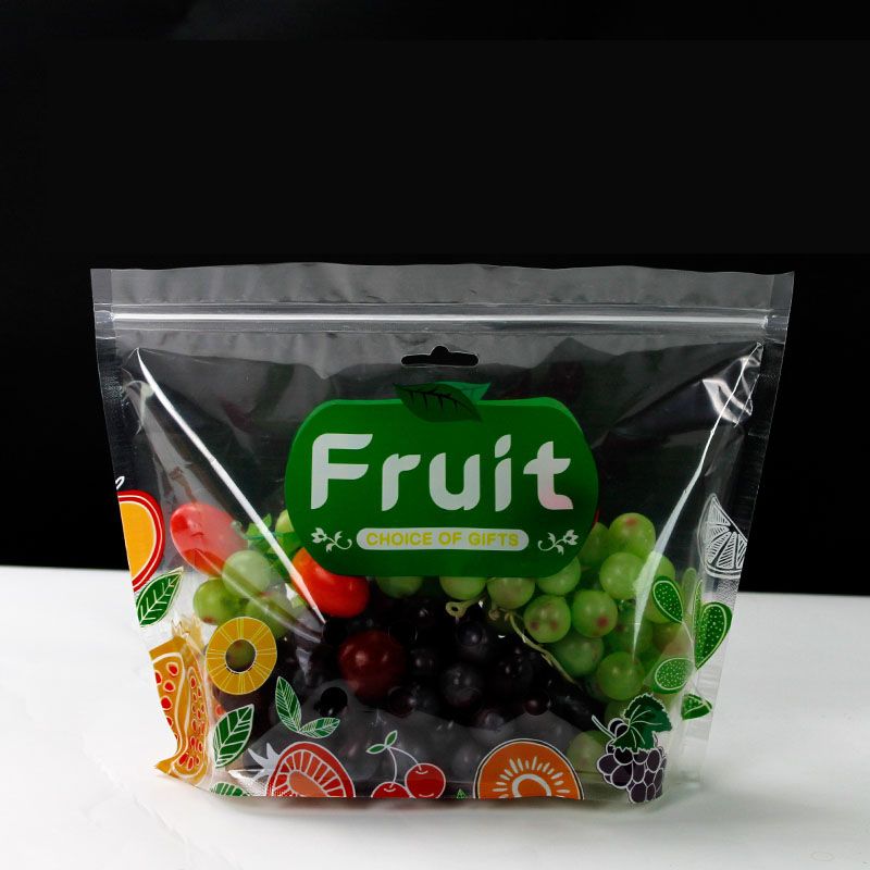 2021 Transparent Fruit Fresh Keeping Packing Bags Zipper Stand Up Bag ...