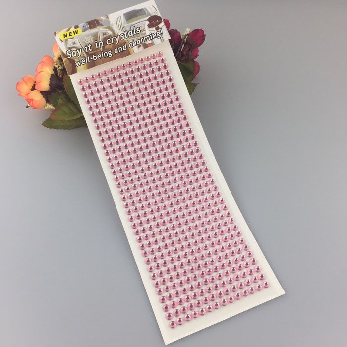2020 4mm Acrylic Rhinestone Sticker In Strips DIY Strass Stone Use For ...