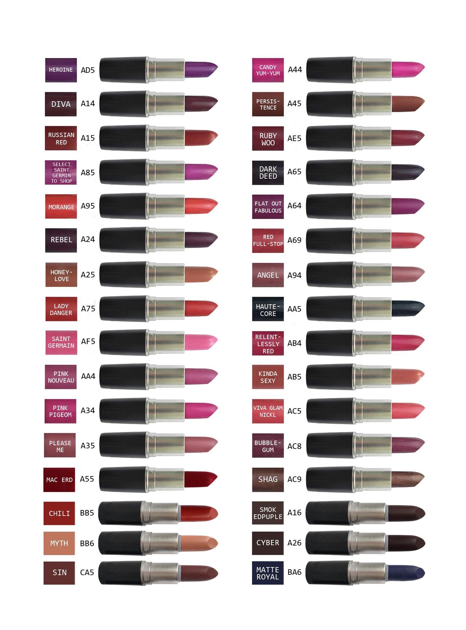 Best Makeup Shade Names | Saubhaya Makeup